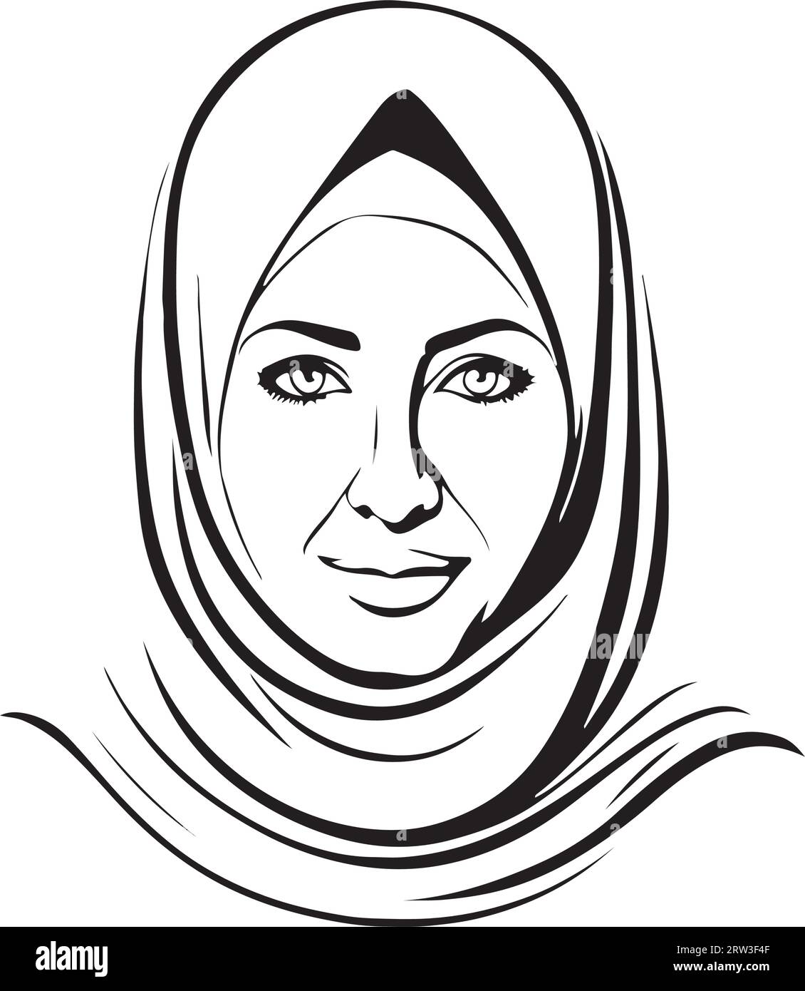 Gorgeous and lovely Muslim woman vector art Stock Vector Image & Art ...