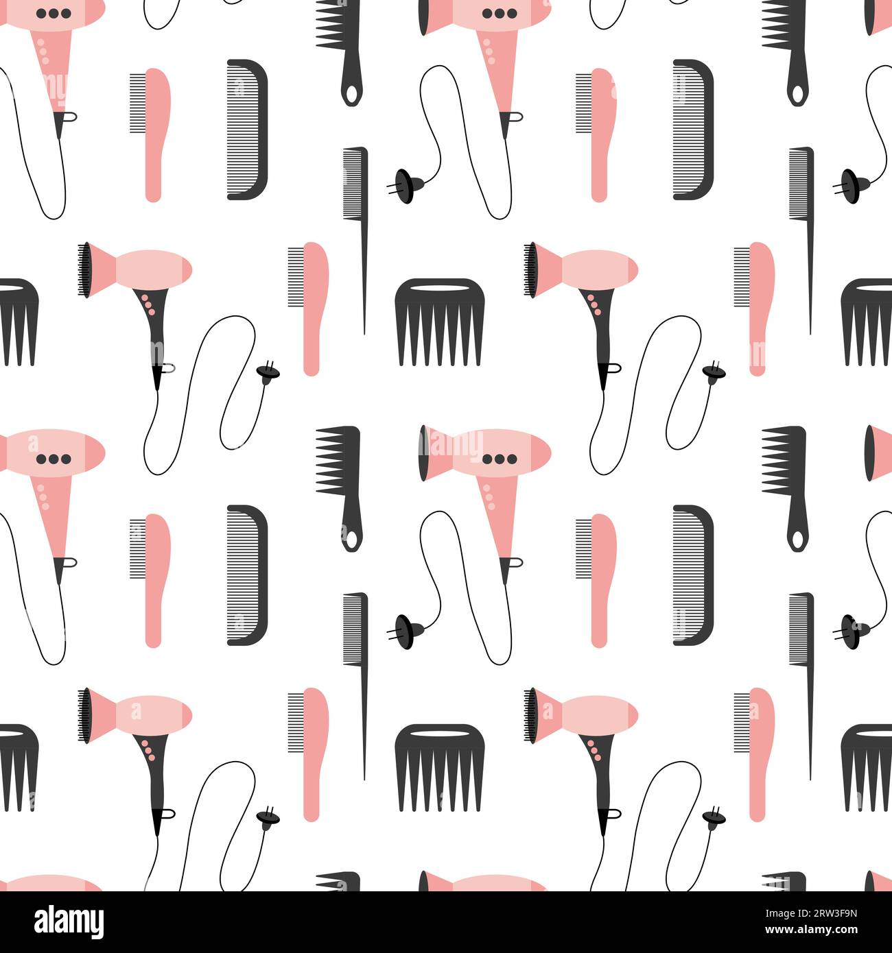 Hair salon vector seamless pattern Stock Vector Image & Art - Alamy