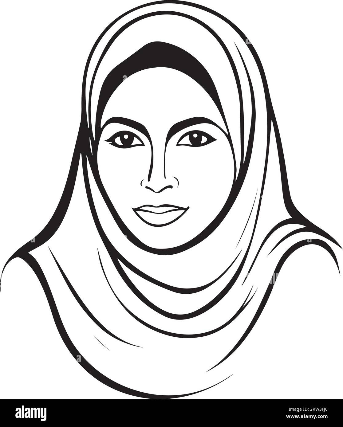 Amazing lovely muslim woman vector logo art Stock Vector Image & Art ...