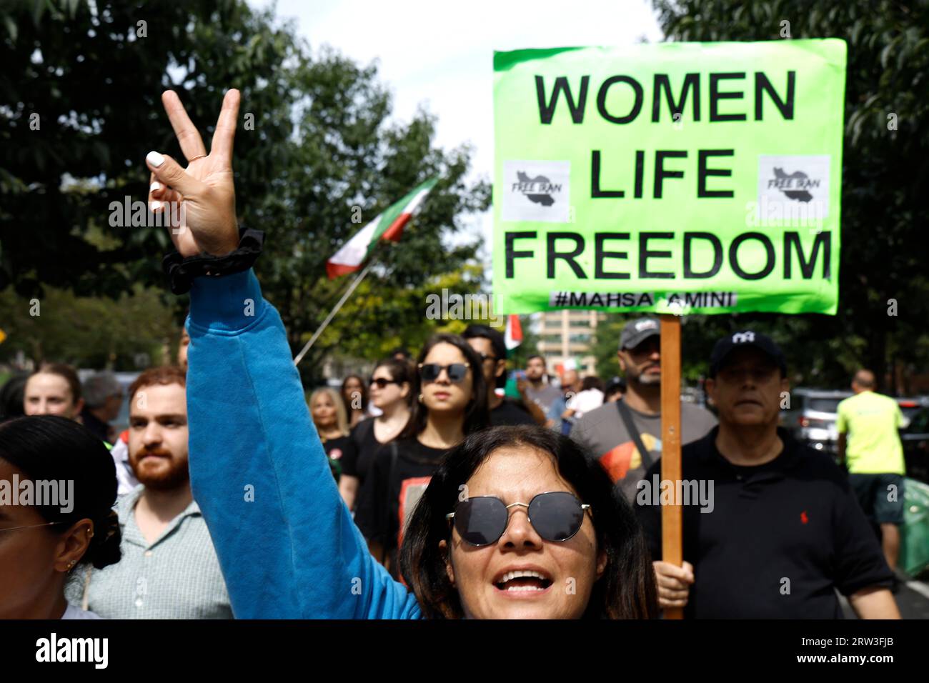 New York City, USA. 16th Sep, 2023. Hundredths march from lower ...