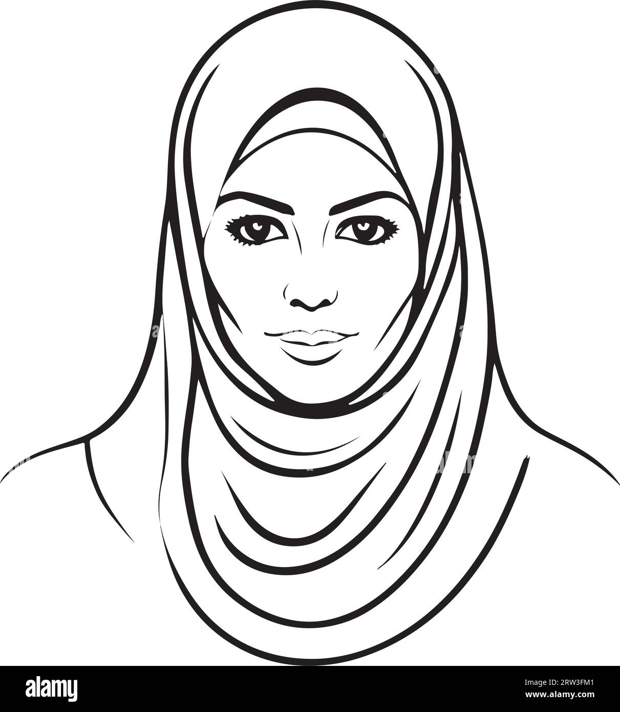 Amazing and lovely Muslim woman vector art Stock Vector Image & Art - Alamy