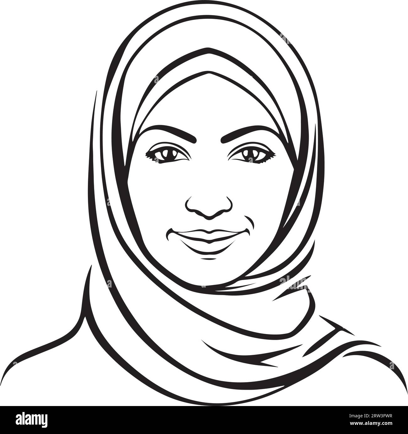 Super and lovely Muslim woman vector art Stock Vector Image & Art - Alamy