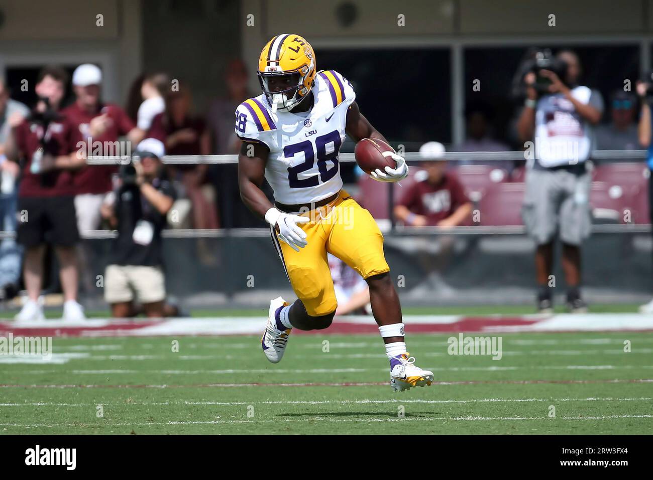 STARKVILLE, MS - SEPTEMBER 16: LSU Tigers running back Kaleb Jackson ...