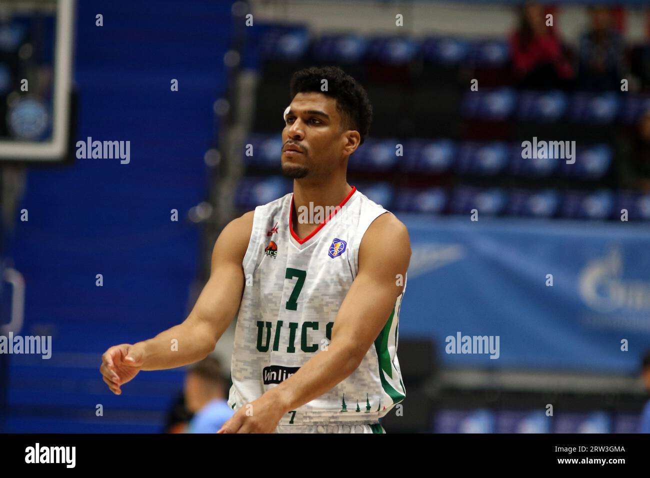 Louis Labeyrie (7) of UNICS in action during the Kondrashin and Belov ...