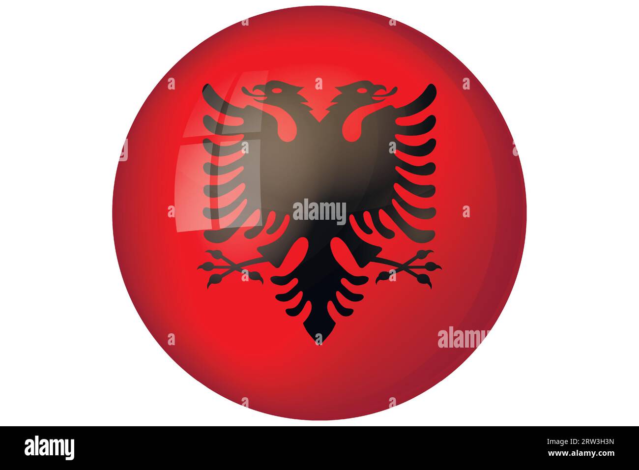 Flag of Albania. Albanian national symbol in official colors. Template ...