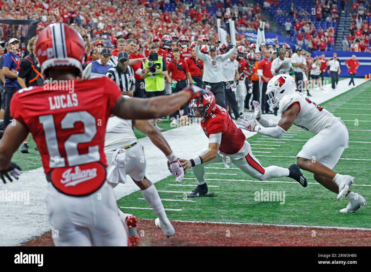 INDIANAPOLIS, IN - SEPTEMBER 16: Indiana Hoosiers quarterback Tayven ...