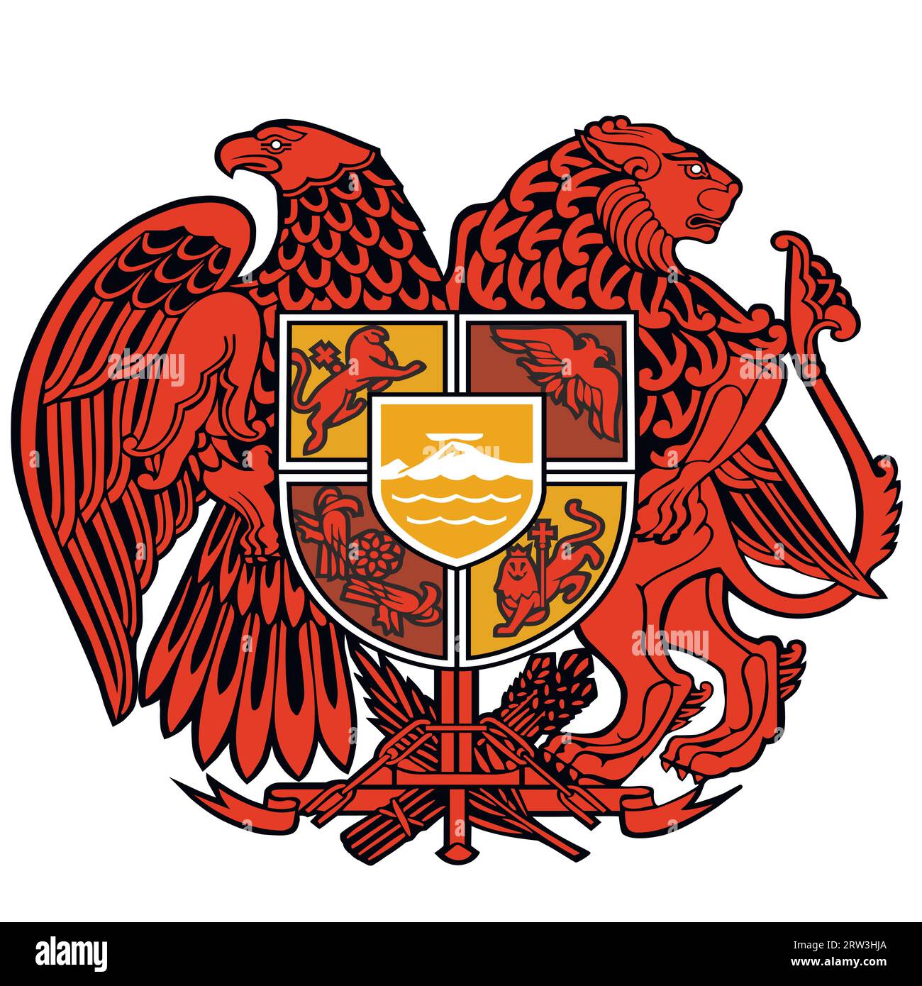 Armenian coat of arms Stock Vector Images - Alamy