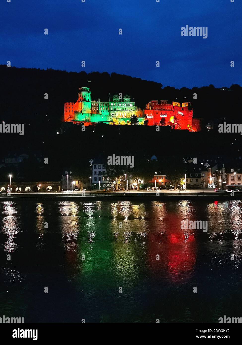 Heidelberg, Germany. 16th Sep, 2023. Heidelberg Castle shines in the ...