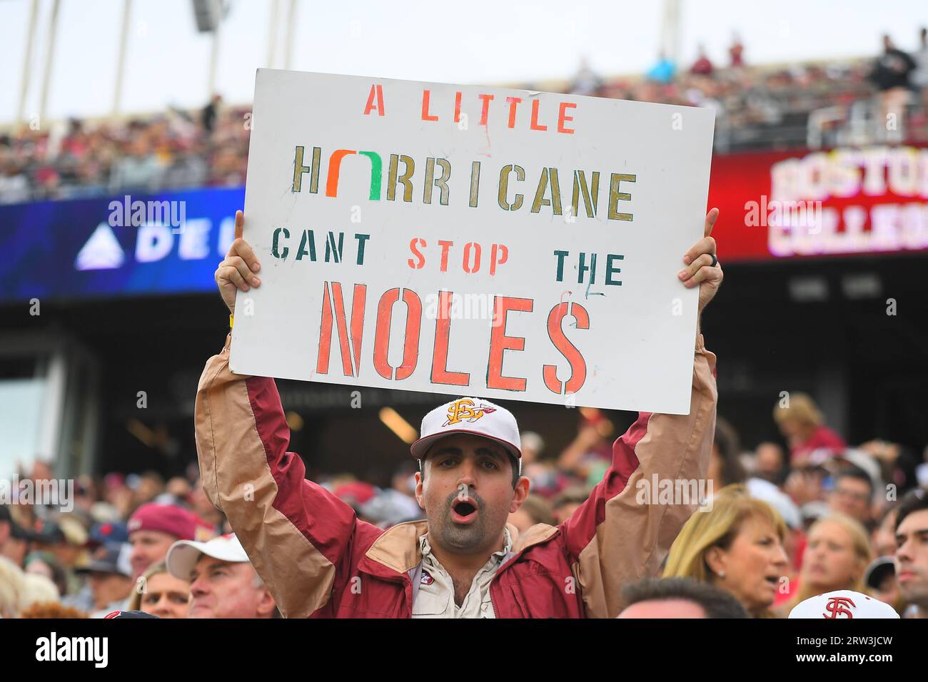 Boston fan sign stadium hi-res stock photography and images - Alamy