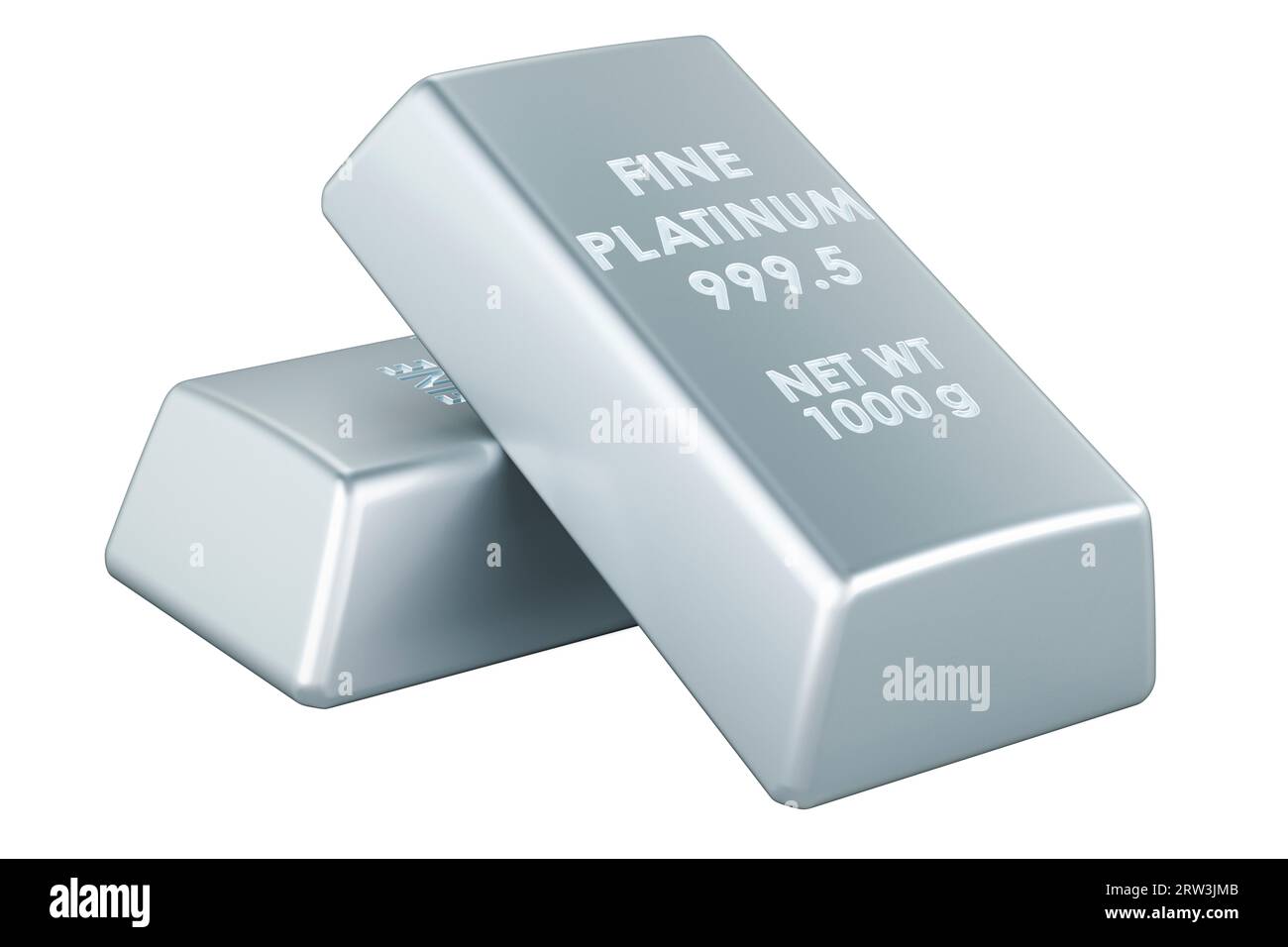 Platinum bars, 3D rendering isolated on white background Stock Photo ...