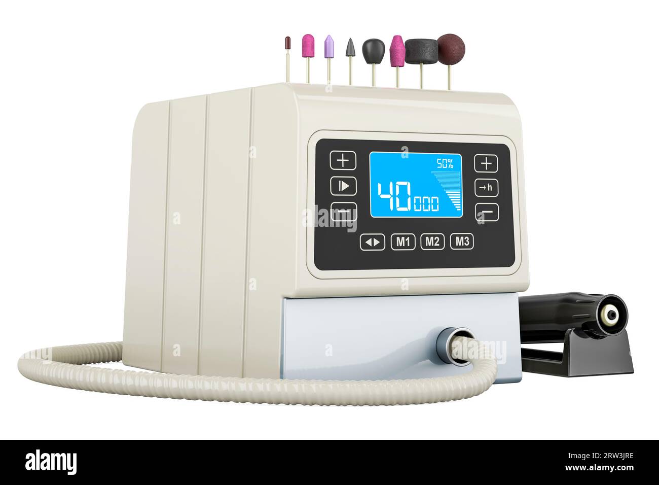 Professional Pedicure Machine, closeup. 3D rendering isolated on white ...