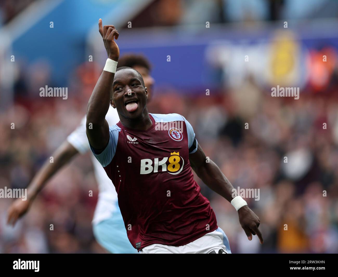 Birmingham, UK. 16th Sep, 2023. Moussa Diaby of Aston Villa celebrates ...