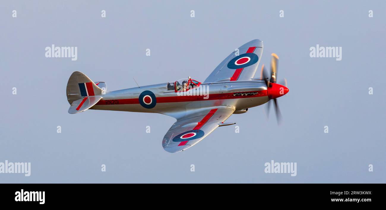 Duxford, Cambridgeshire, UK. 16th Sep 2023. Spitfire XIV RN201 (G-BSKP ...