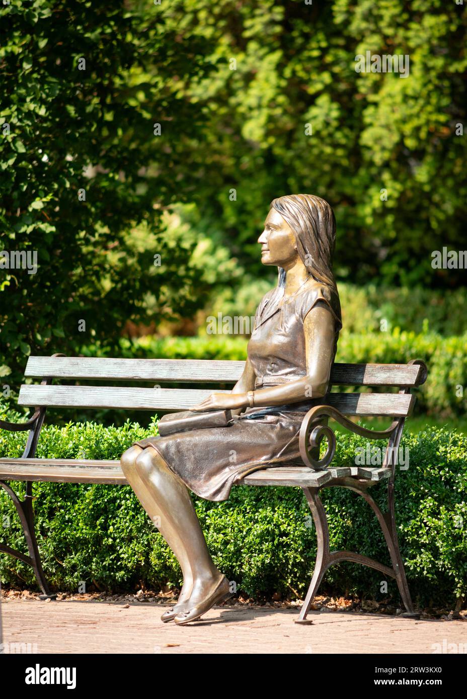 Gdansk Poland Bench of Françoise Sagan sculpture and monument in Oliva ...