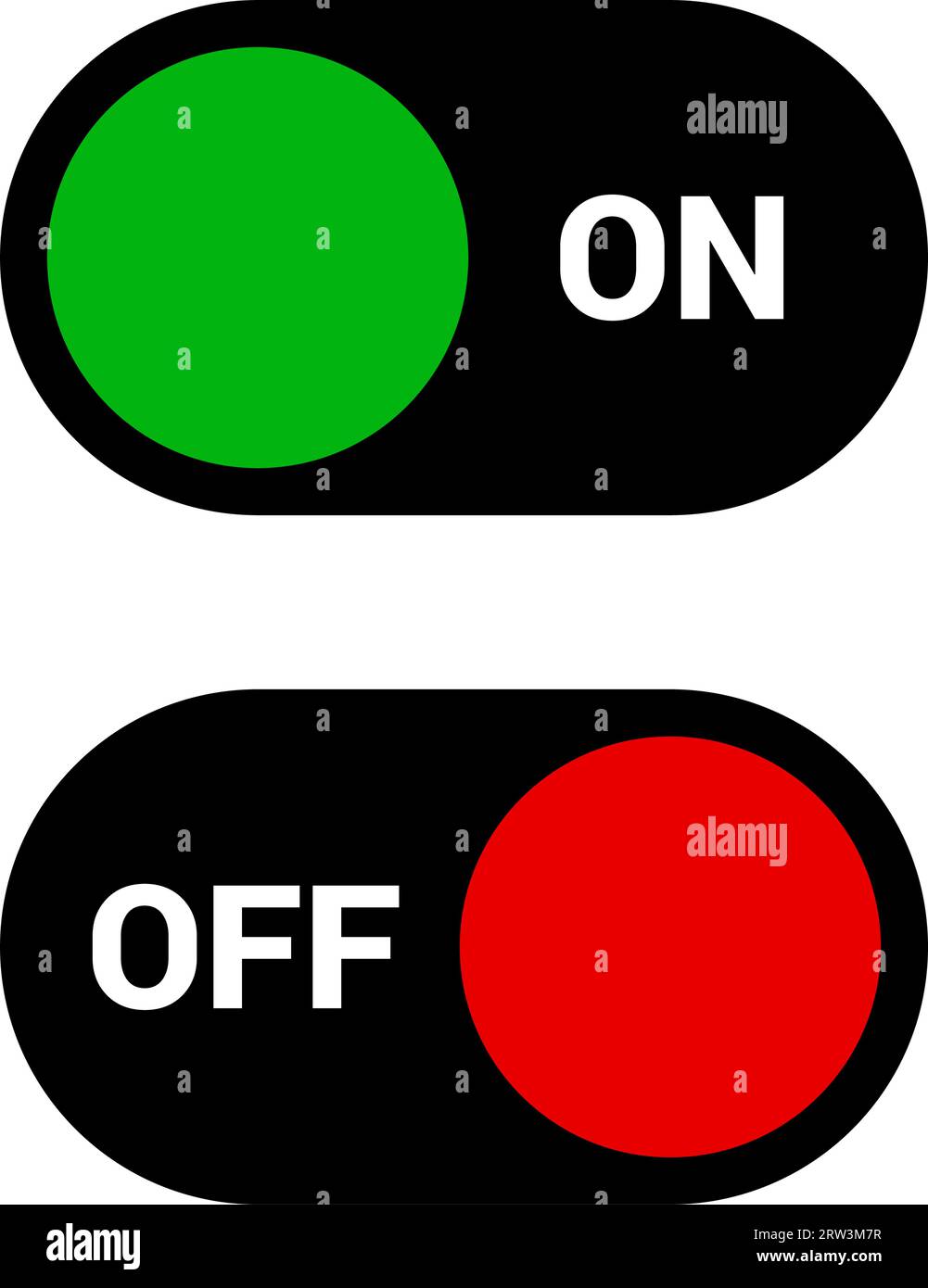 Switch on and Off Toggle. On and Off Toggle Switch Buttons Graphic ...