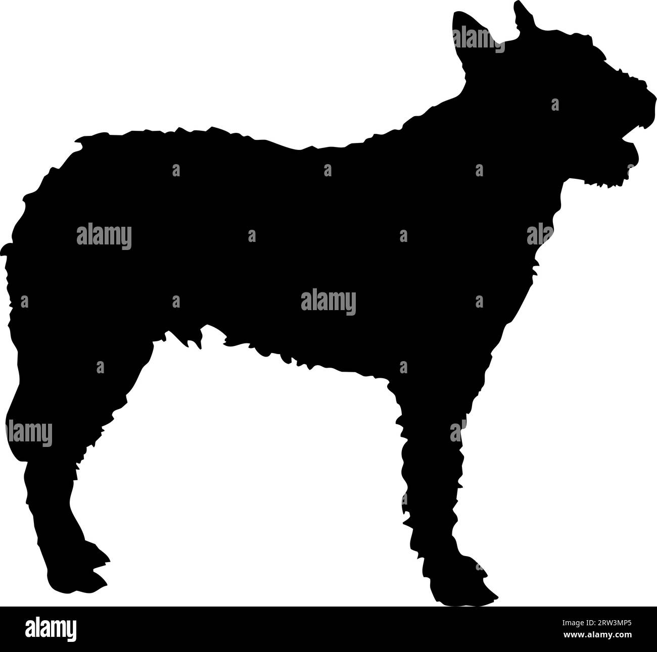 Dog silhouette sign vector illustration. Black dog or wolf shape over ...