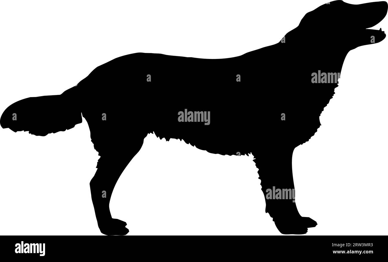 Dog barks silhouette sign vector illustration. Black dog or wolf shape ...