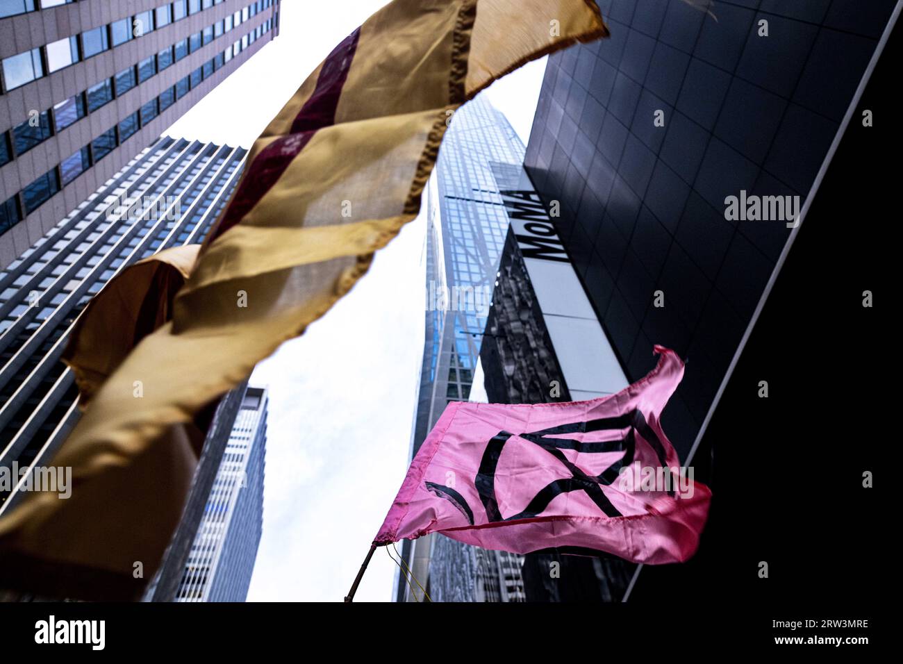 Protesters gather fly flags hi-res stock photography and images - Alamy