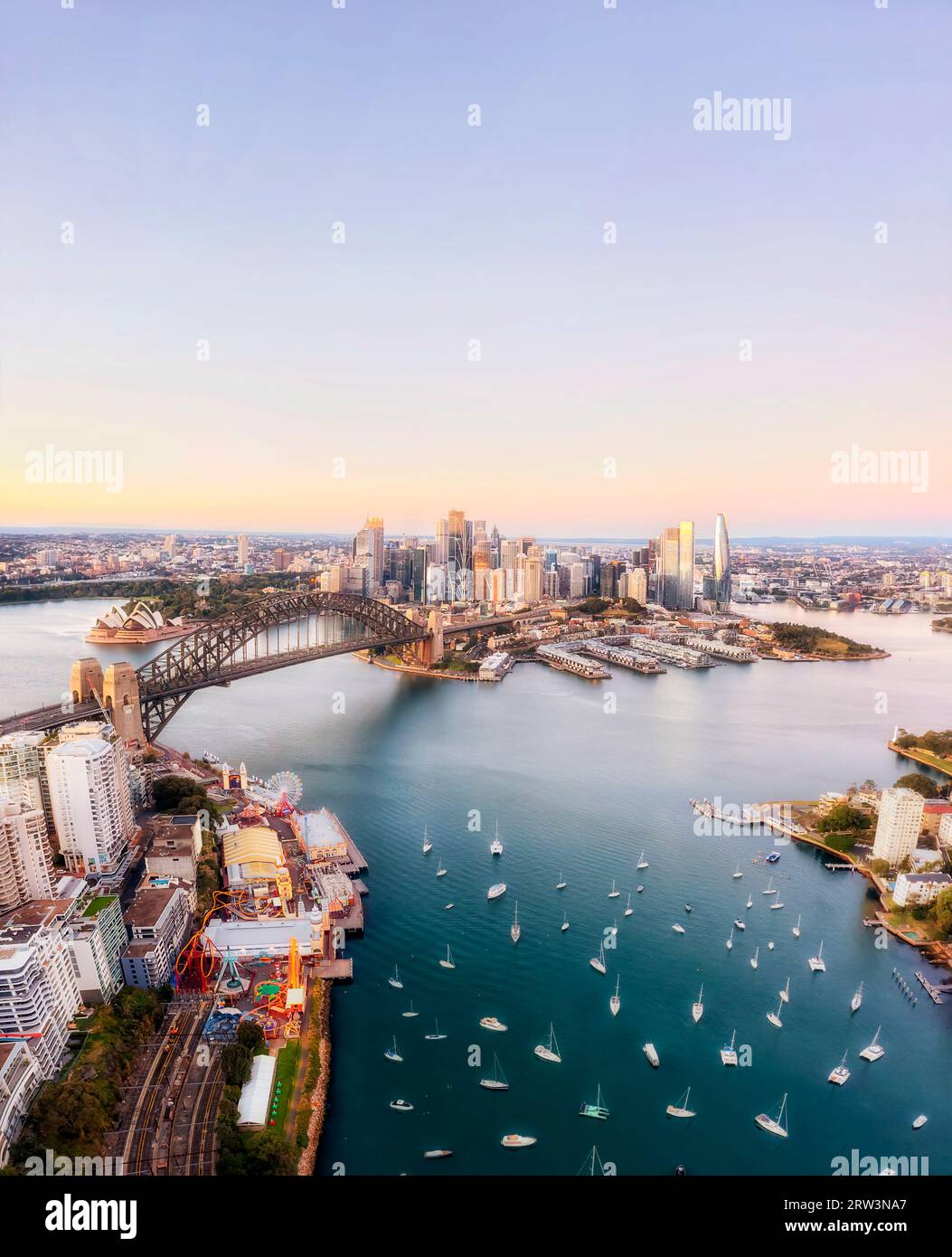 Lavender bay on Sydney Harbour in city of Sydney, Australia - sunrise ...