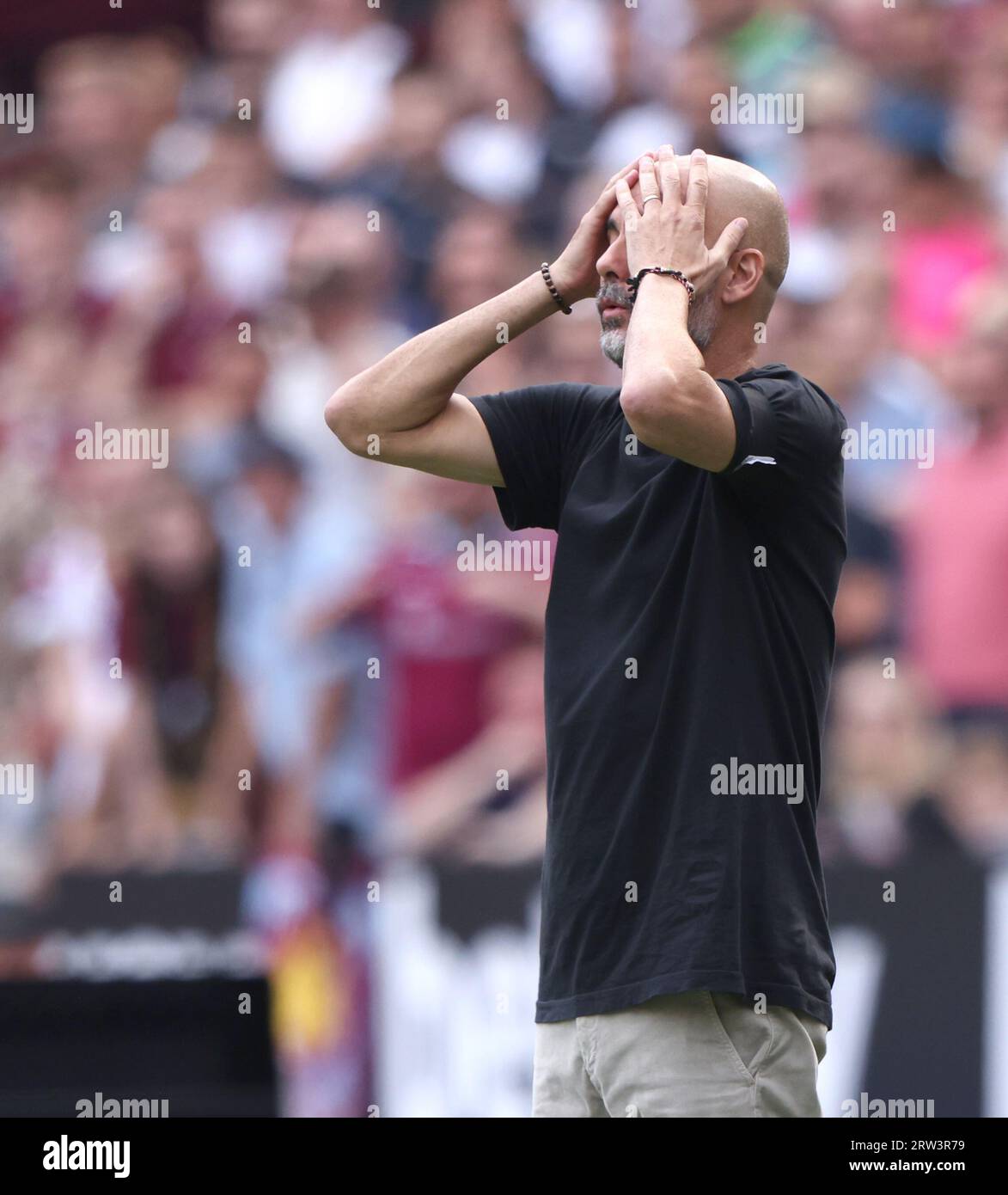 London, UK. 16th Sep, 2023. Pep Guardiola (Man City manager) at the ...