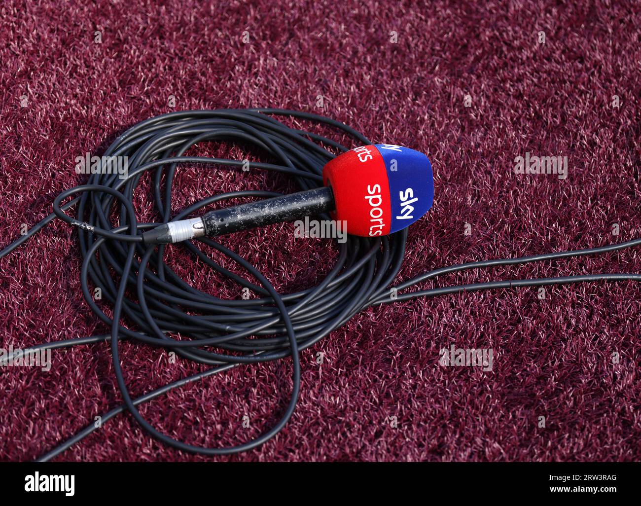 London, UK. 16th Sep, 2023. A sky sports microphone at the West Ham ...