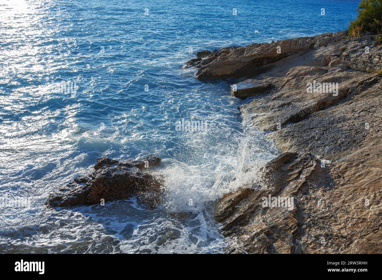 Summer warm Adriatic sea and blue sky Stock Photo - Alamy