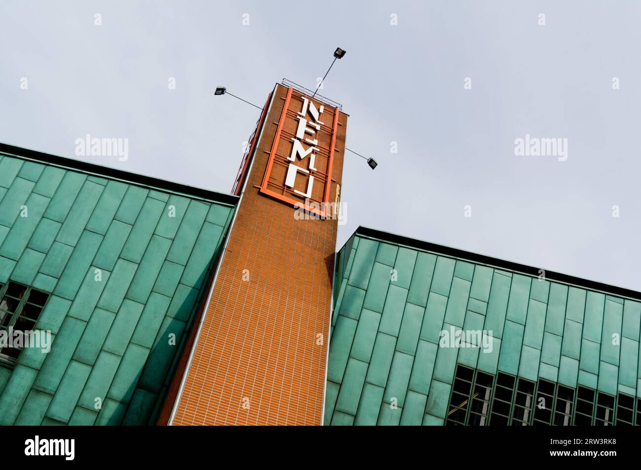 AMSTERDAM, NETHERLANDS - NOVEMBER 8: Logo of atypically shaped NEMO ...