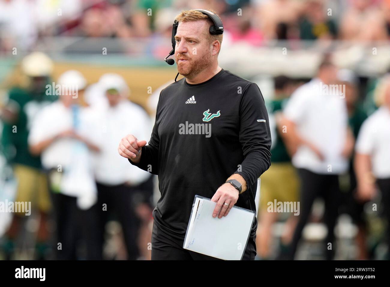 South Florida head coach Alex Golesh watches play against Alabama ...