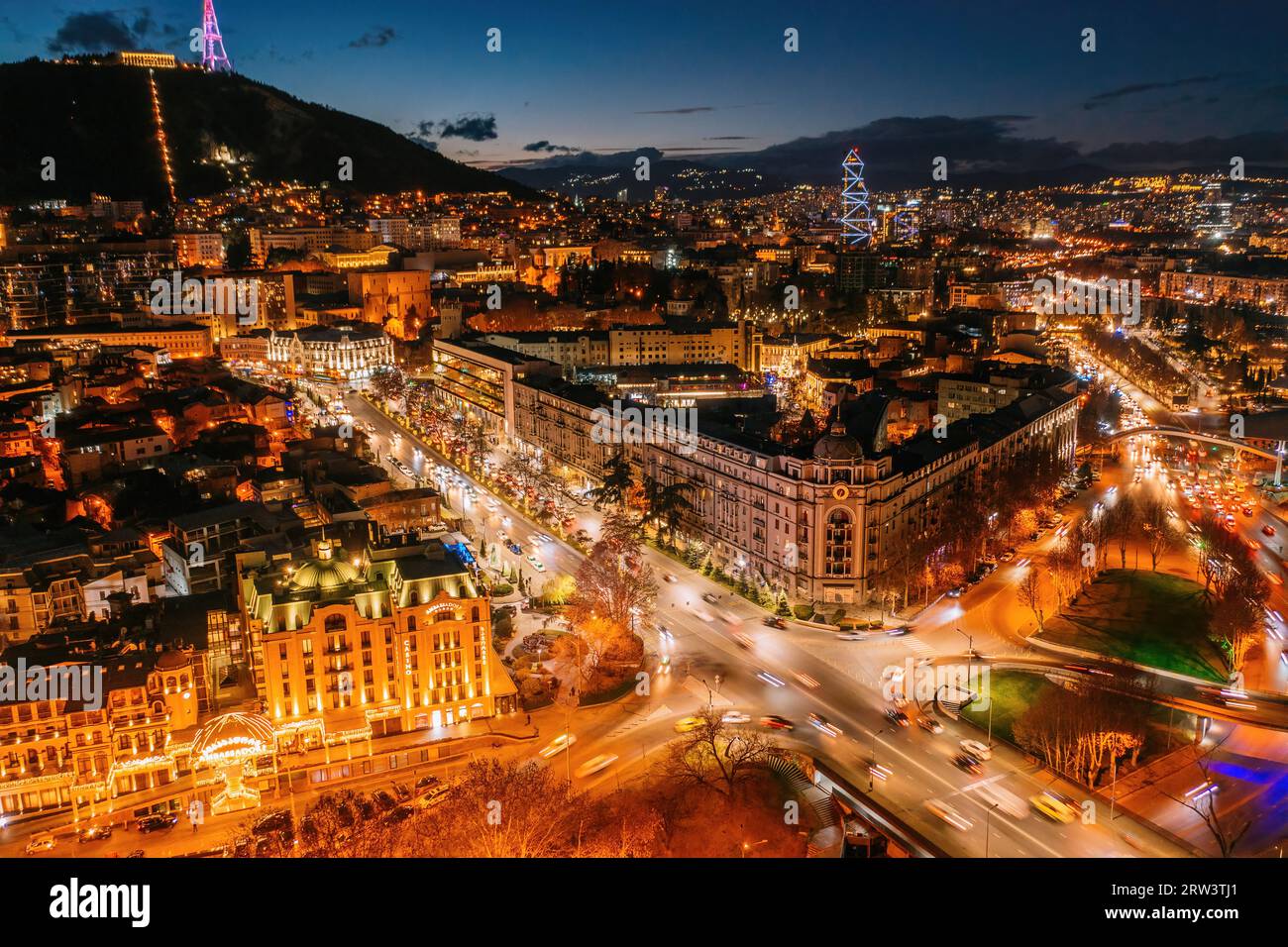 Drone panorama tbilisi georgia hi-res stock photography and images - Alamy