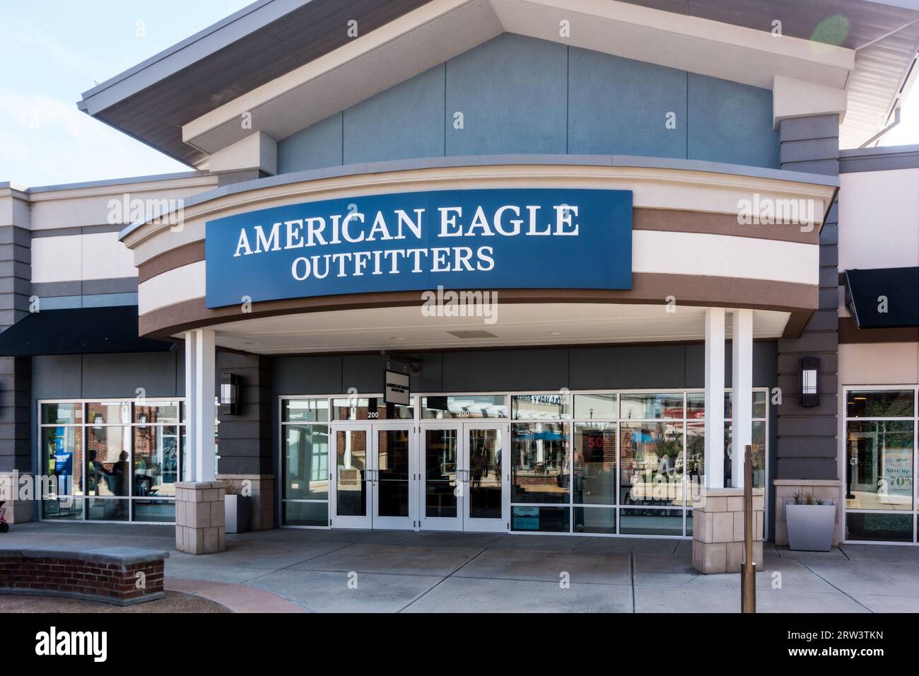 American Eagle clothing, designer outlet in Tanger Shopping area in ...