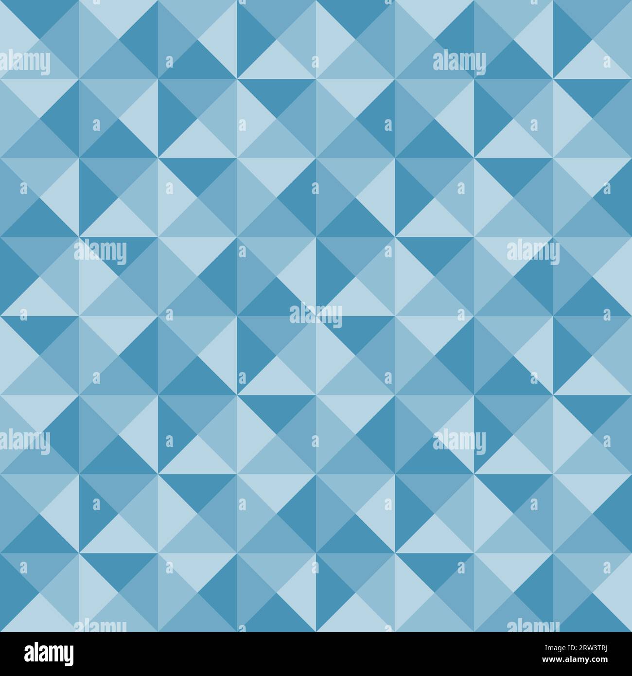 Blue geometric seamless mosaic pattern with triangles, small tile ...