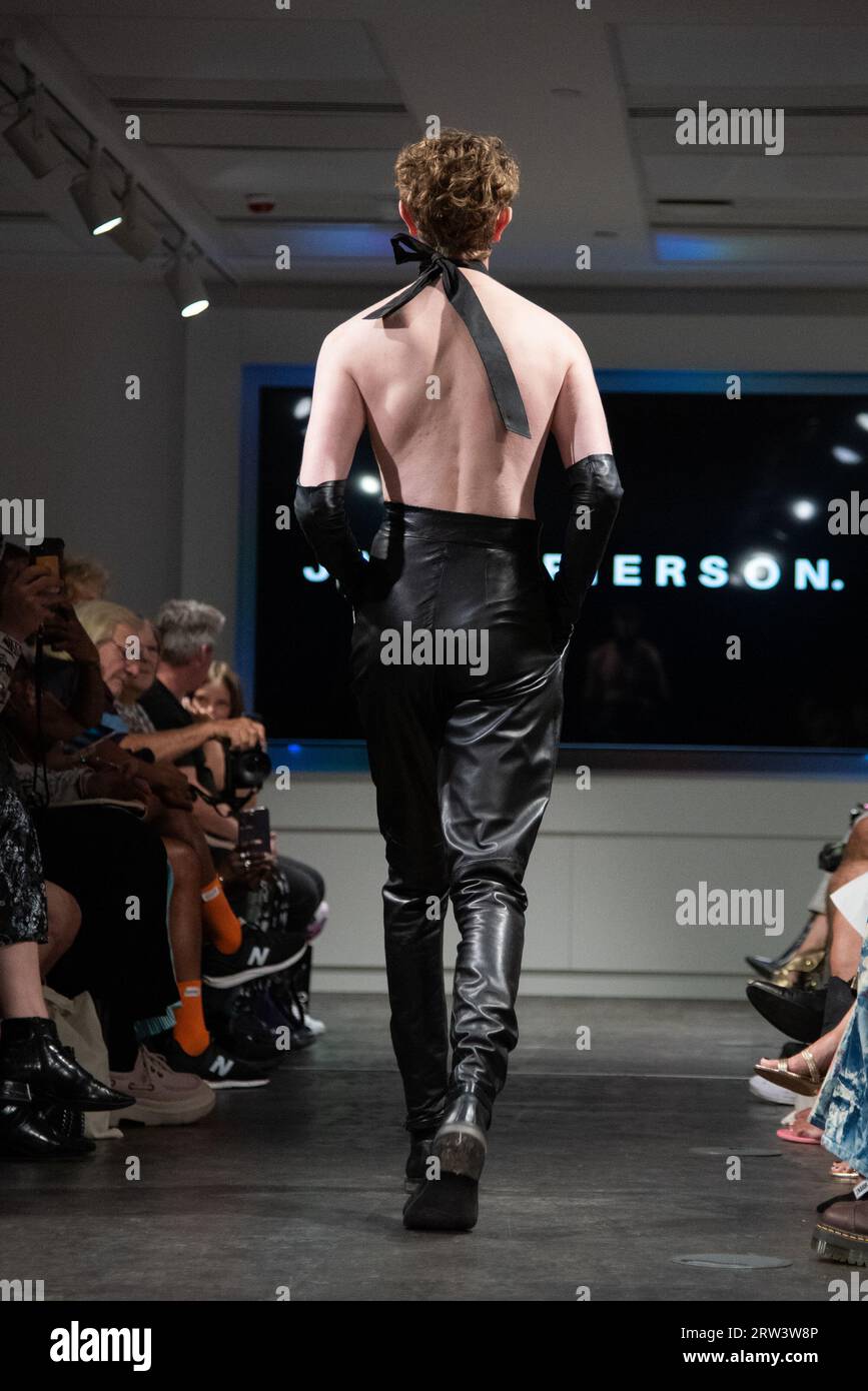 London, UK. 16th Sep, 2023. A model walks the runway at the Jayne ...