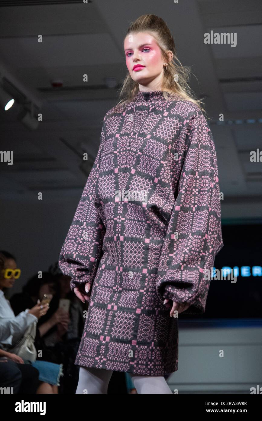 London, UK. 16th Sep, 2023. A model walks the runway at the Jayne ...