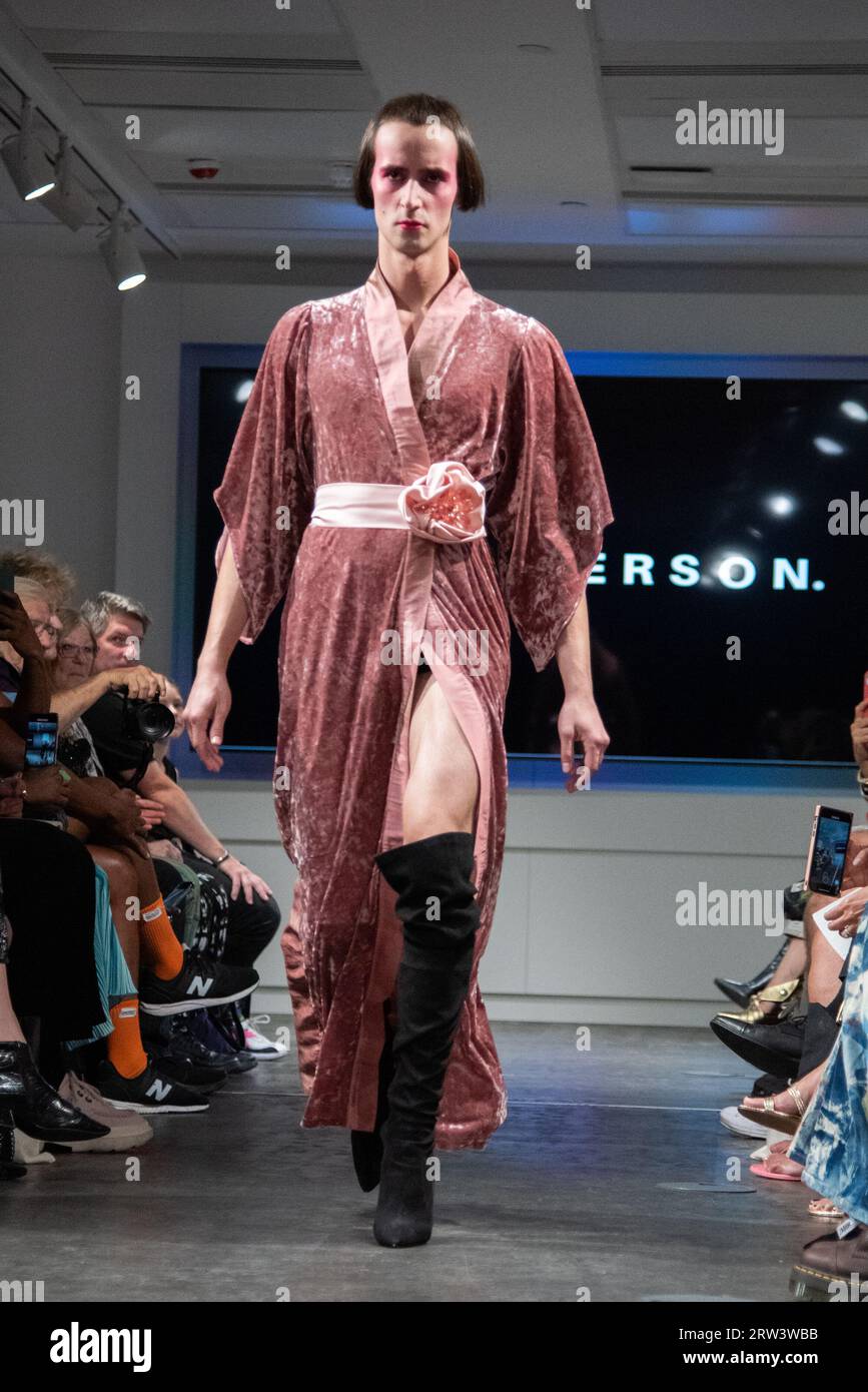 London, UK. 16th Sep, 2023. A model walks the runway at the Jayne ...