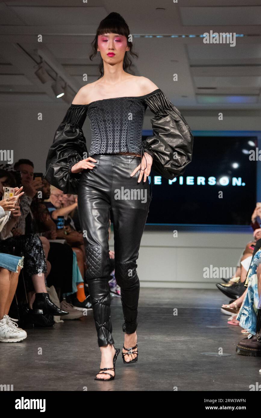 London, UK. 16th Sep, 2023. A model walks the runway at the Jayne ...