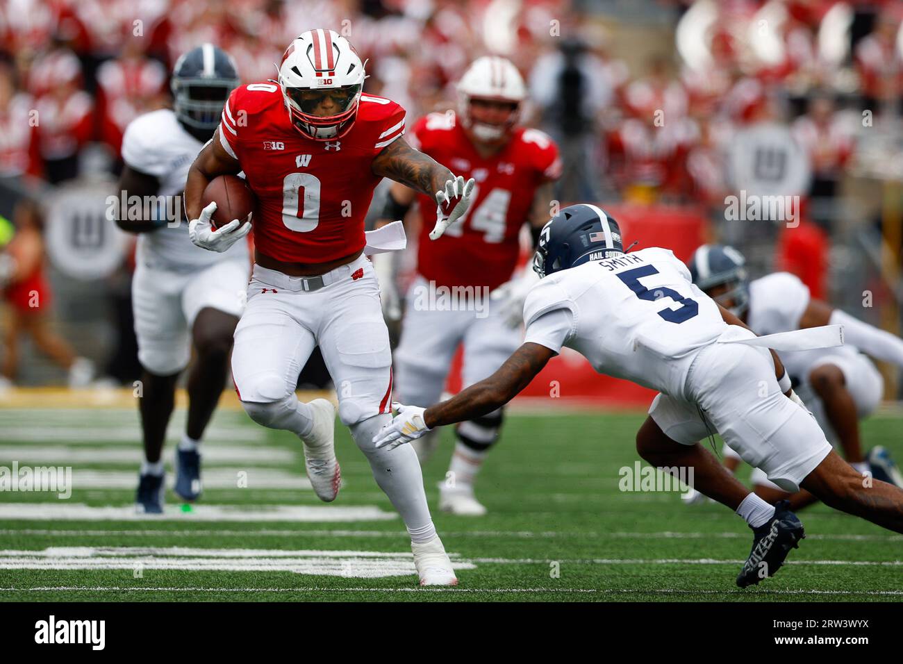 Madison, WI, USA. 16th Sep, 2023. Wisconsin Badgers running back ...