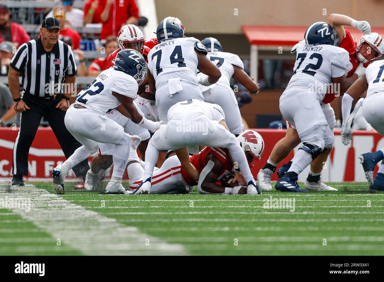 Madison, WI, USA. 16th Sep, 2023. Wisconsin Badgers linebacker Maema ...