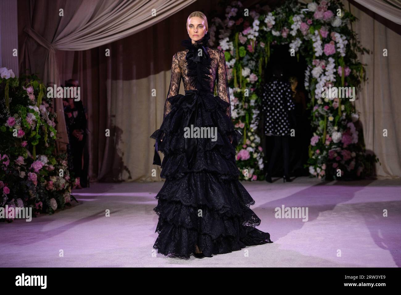 London, UK. 16 September 2023. Models on the catwalk during the Richard ...
