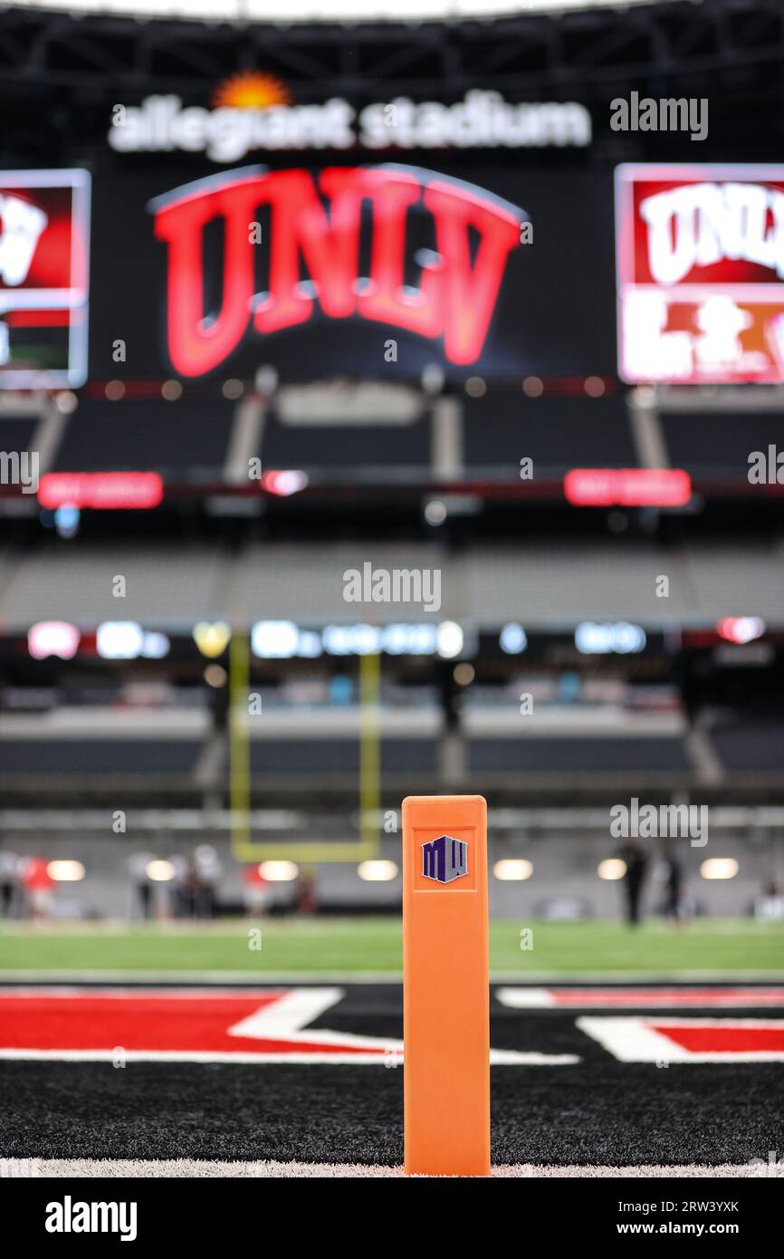 September 16, 2023: A end-zone pylon on display prior to the start of ...