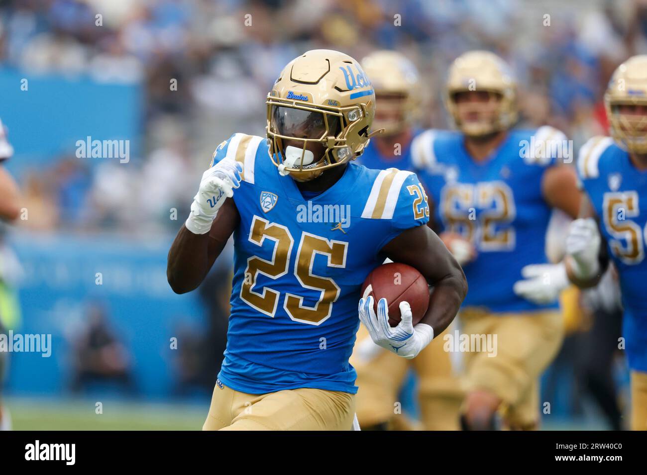 Pasadena, California, USA. 16th Sep, 2023. UCLA Bruins running back TJ ...