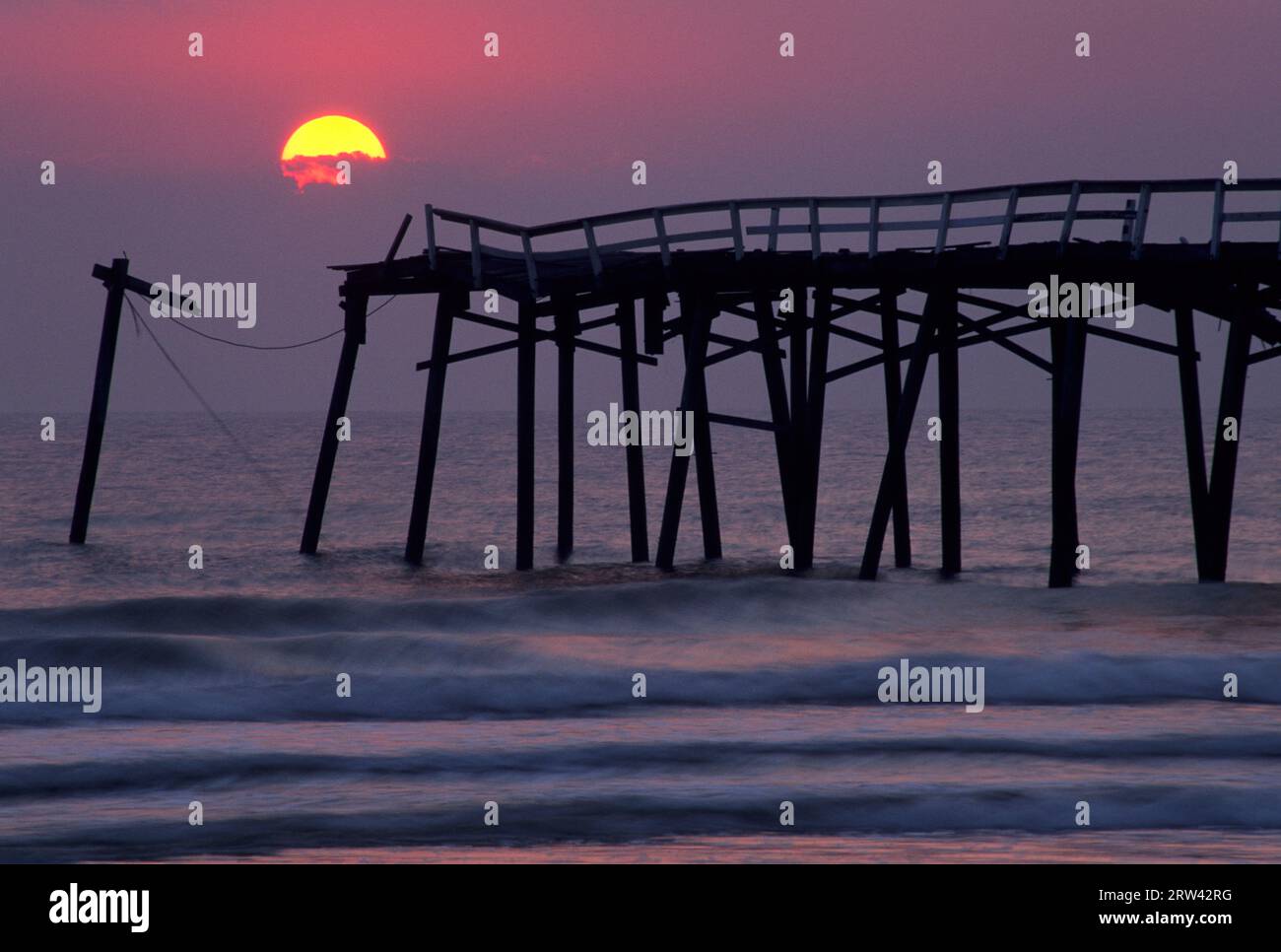 Jacksonville Beach Pier sunrise, Jacksonville Beach, Florida Stock ...