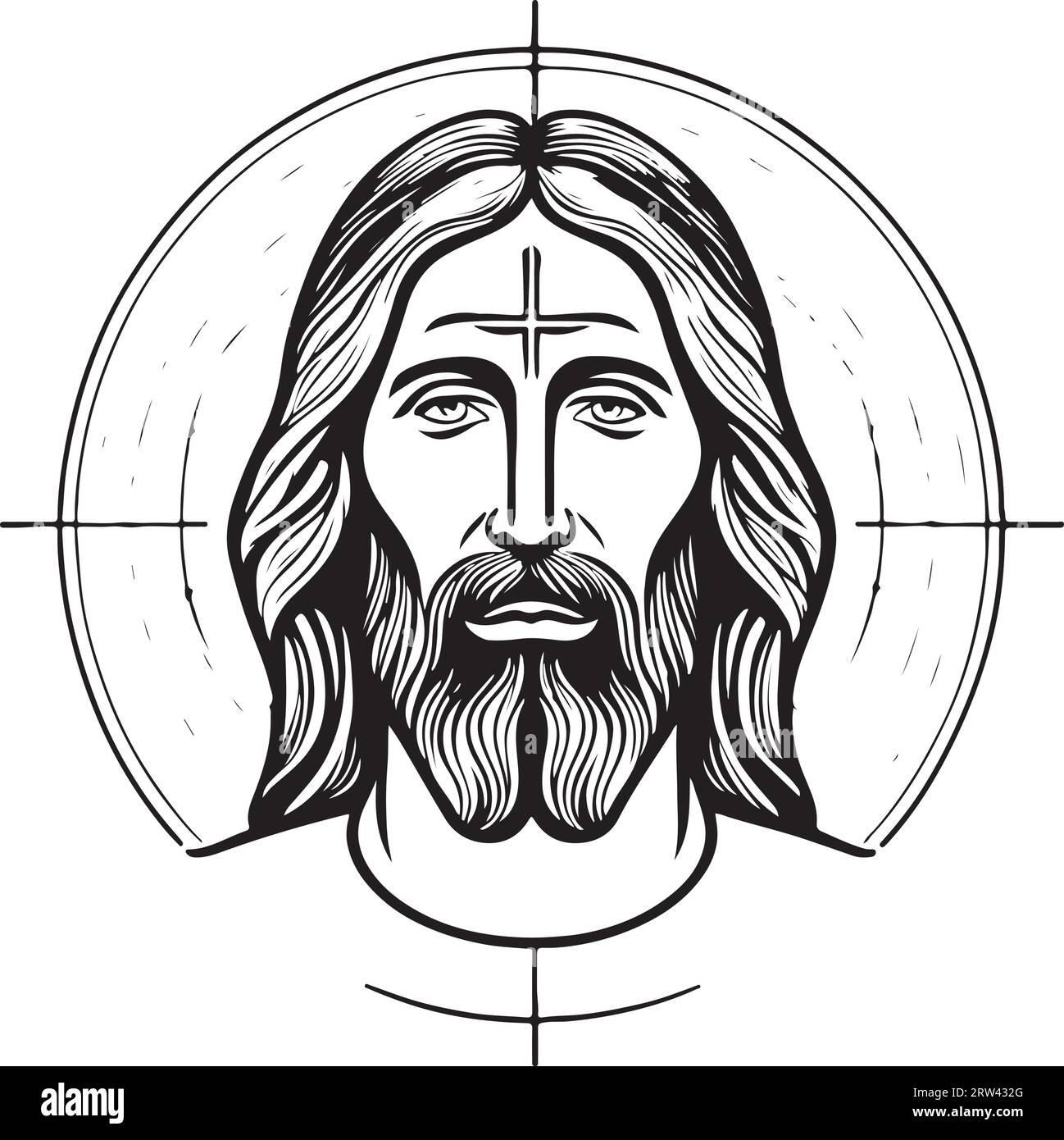 Jesus Christ Black And White Vector at Matthew Calzada blog