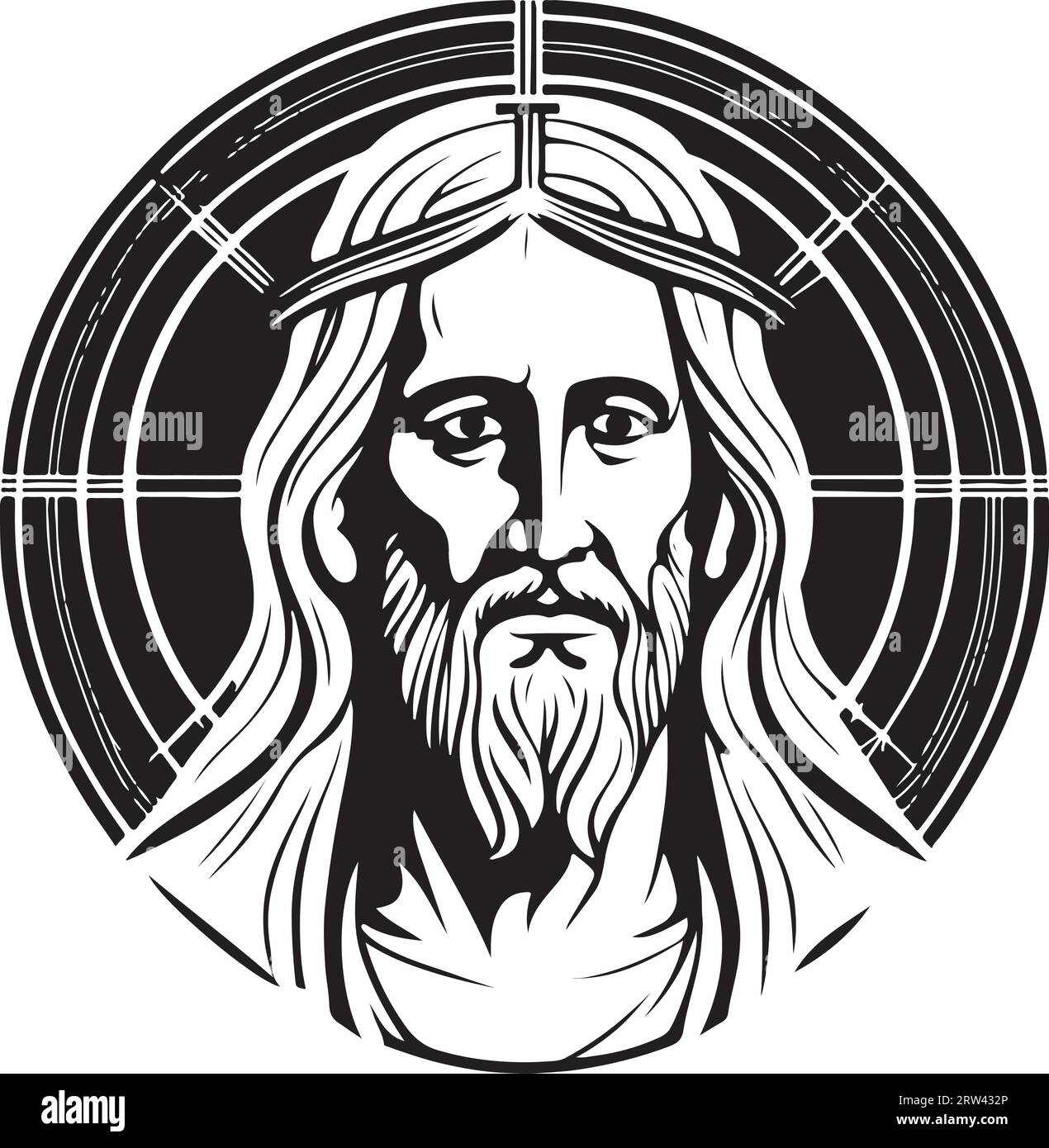 Extraordinary and lovely Jesus Christ vector art Stock Vector Image ...