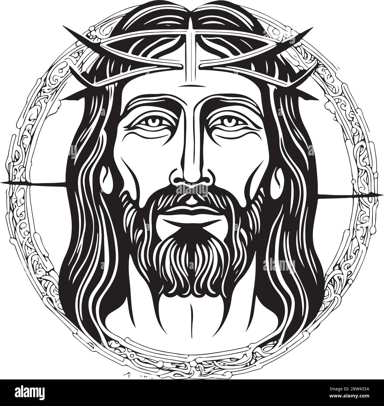 Wonderful and lovely Jesus Christ vector art Stock Vector Image & Art ...