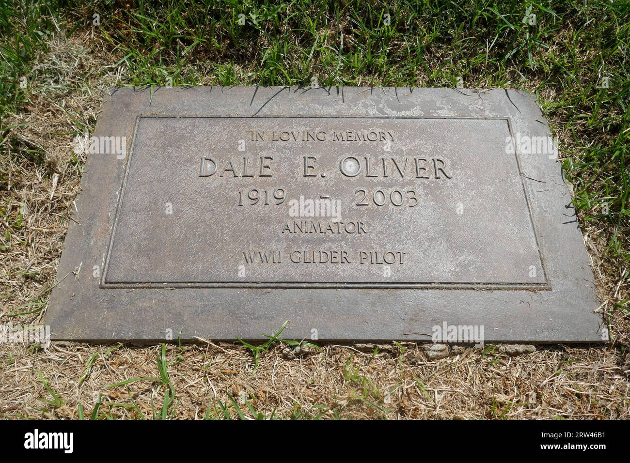 Los Angeles, California, USA 14th September 2023 Disney Animator Dale Oliver Grave in Churchyard ...