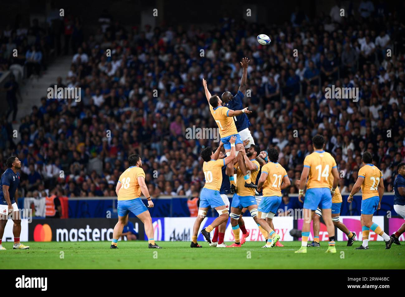 Paris, France. 14th Sep, 2023. Touch illustration during the Rugby ...