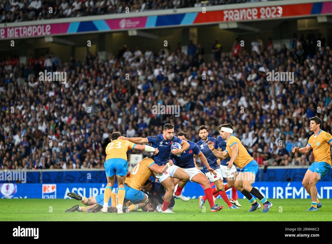 Paris, France. 14th Sep, 2023. Baptiste Couilloud during the Rugby ...