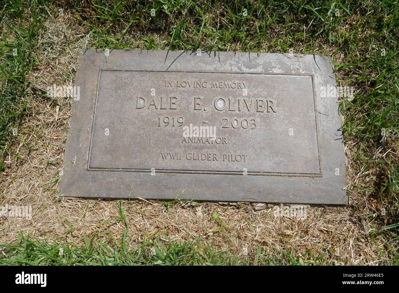 Los Angeles, California, USA 14th September 2023 Disney Animator Dale Oliver Grave in Churchyard ...