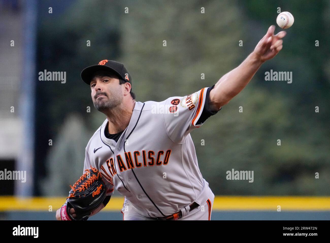 San Francisco Giants relief pitcher Scott Alexander throws to the plate ...