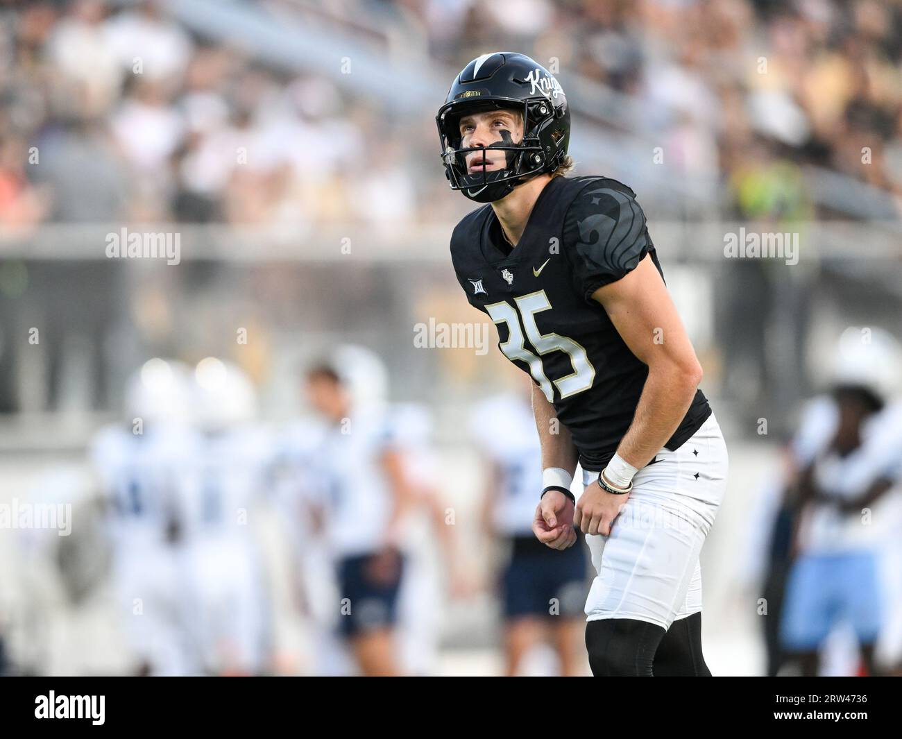 Orlando, FL, USA. 16th Sep, 2023. UCF place kicker Colton Boomer (35 ...